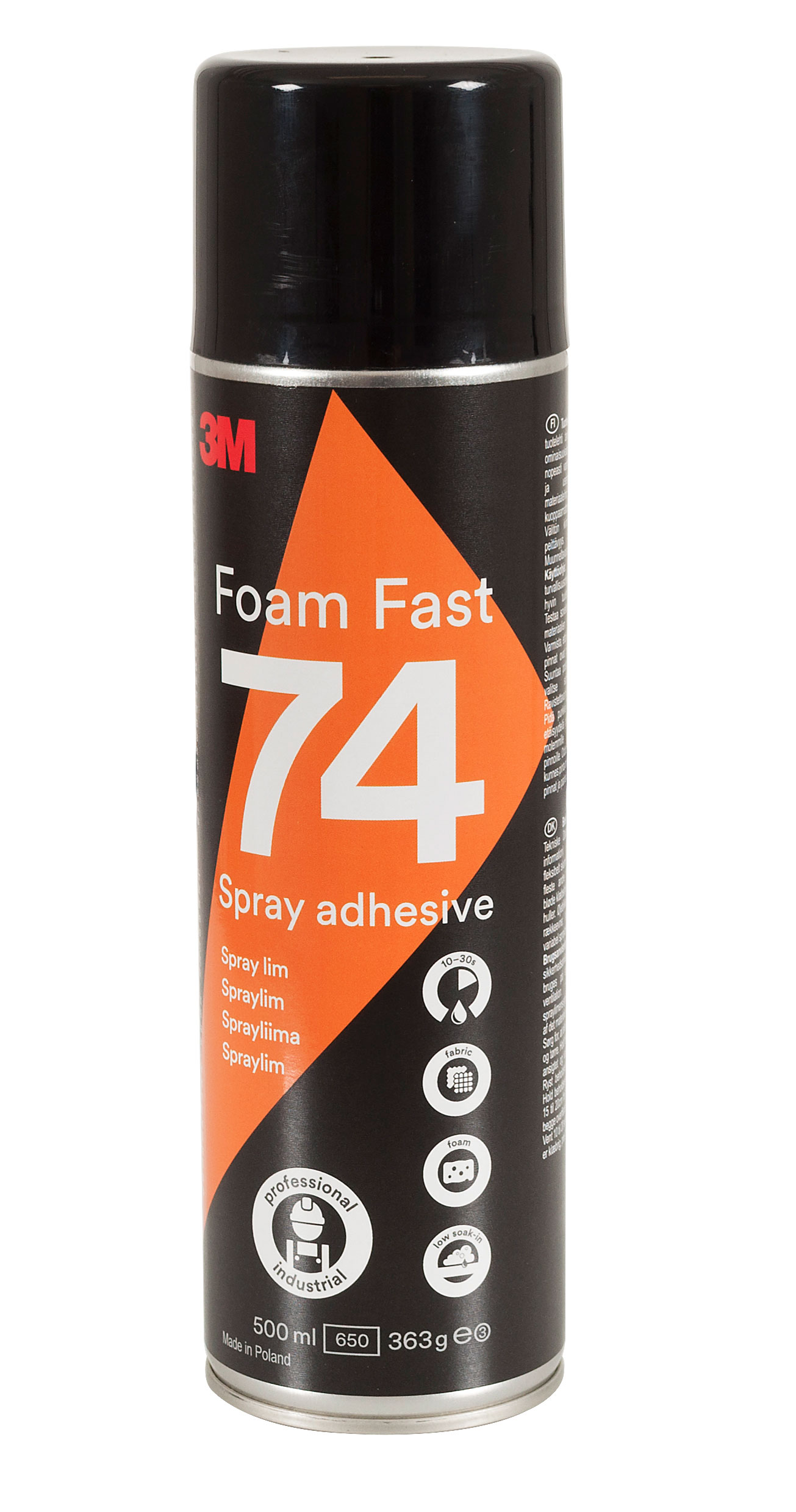 Spraylim 3M 74 Skumplastlim 0,5 ltr.